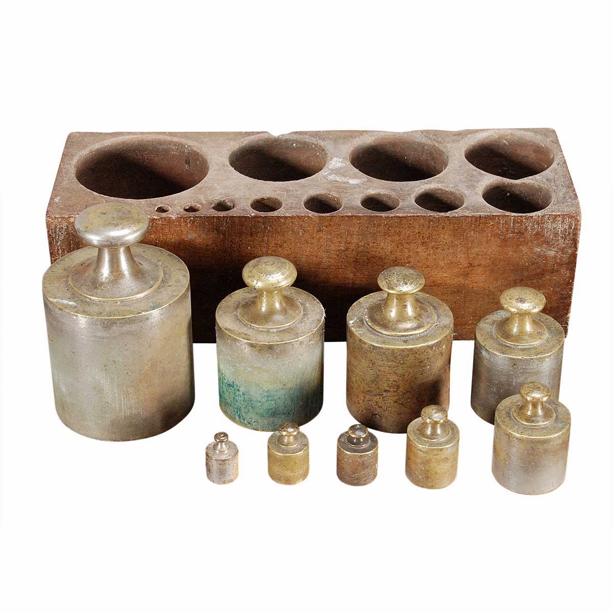 Partial Set of Brass Weights – Jayne Thompson Antiques Inc.